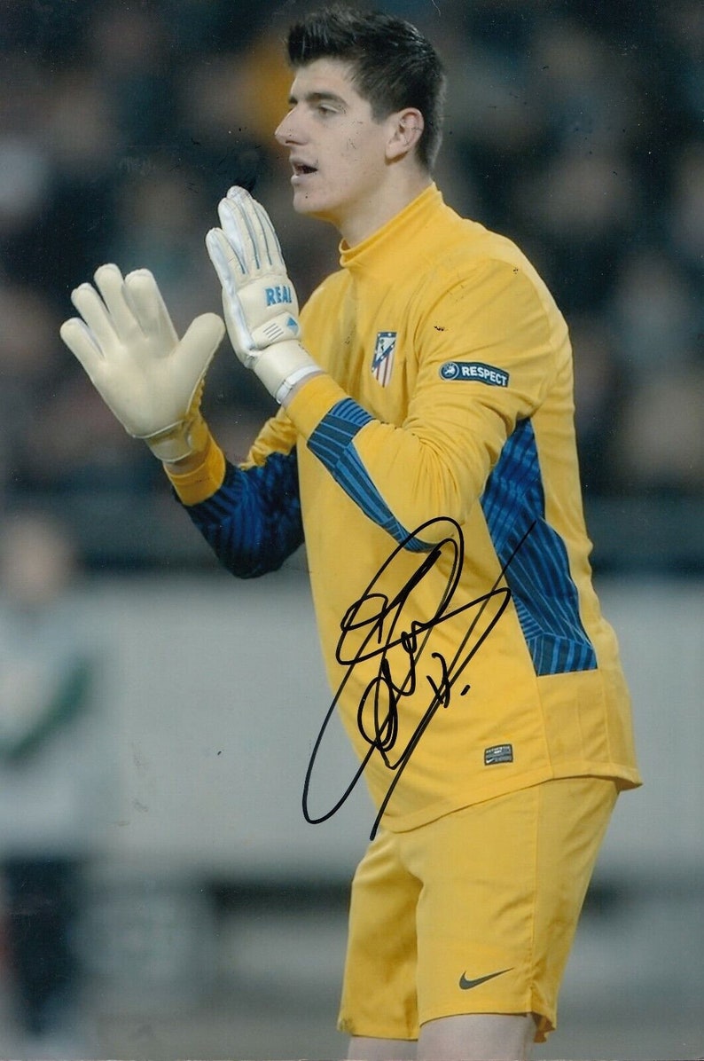 Football Thibaut Courtois Hand Signed 12x8 Inch Photograph - Etsy