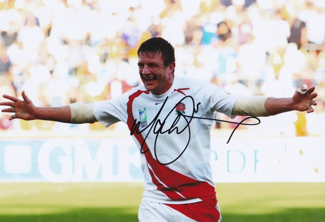 Rugby Union - Martin Corry - Hand Signed 12x8 Inch Photograph - England ...