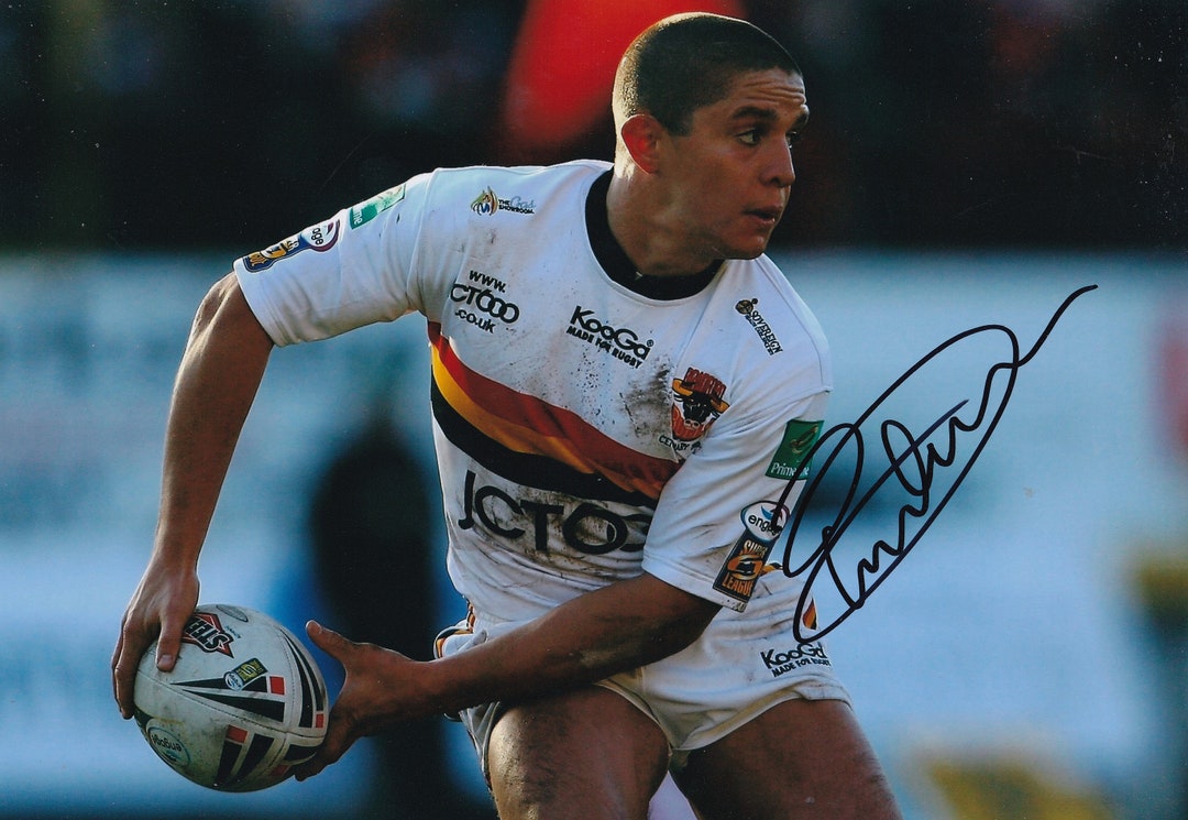 Rugby League - Paul Deacon - Hand Signed 12x8 Inch Photo - Bradford ...