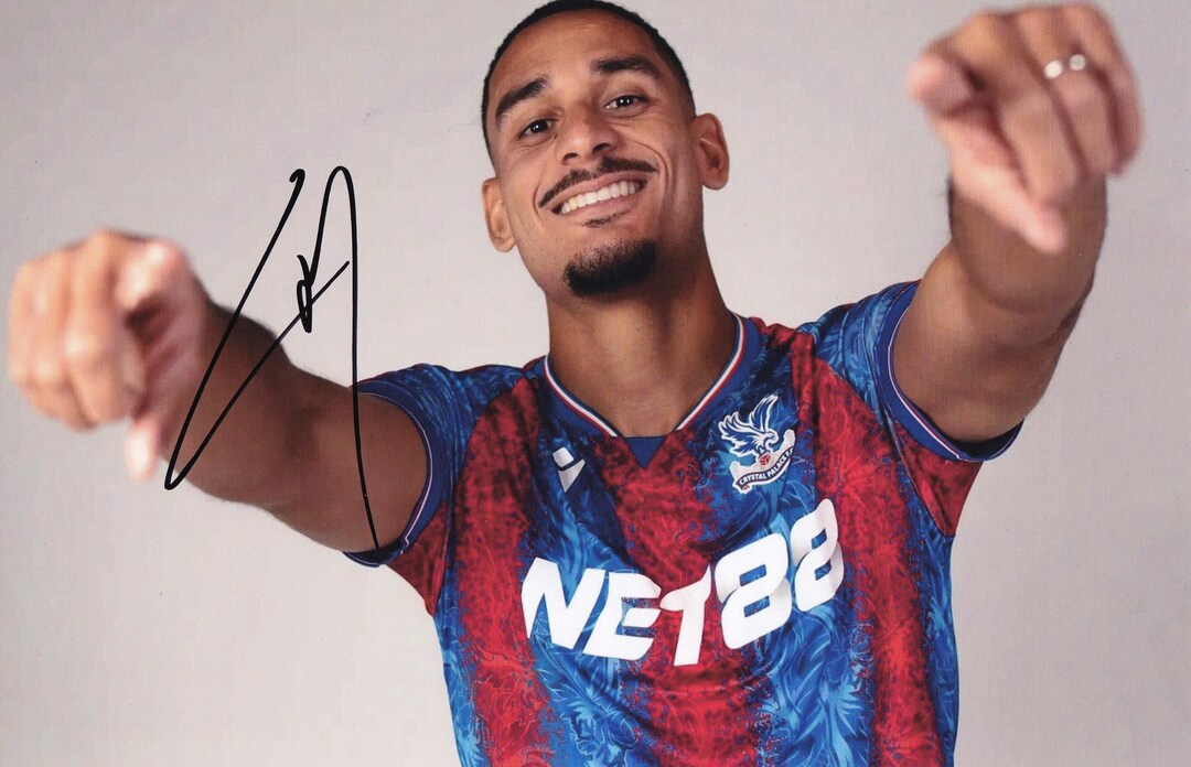 Football - Maxence Lacroix - Hand Signed 12x8 Inch Photocard - Crystal ...