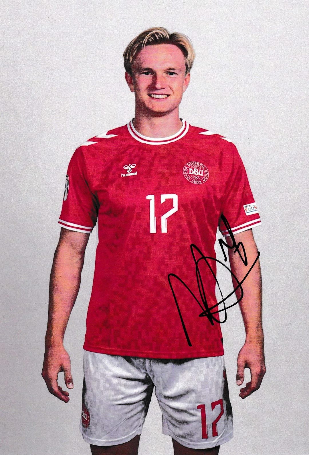 Football Victor Kristiansen Hand Signed 12x8 Inch Photocard Denmark COA ...