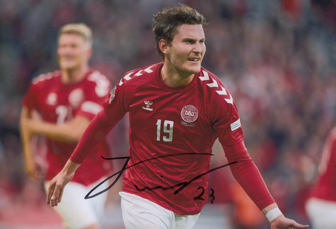 Football - Jonas Wind - Hand Signed 12x8 Inch Photograph - Denmark ...