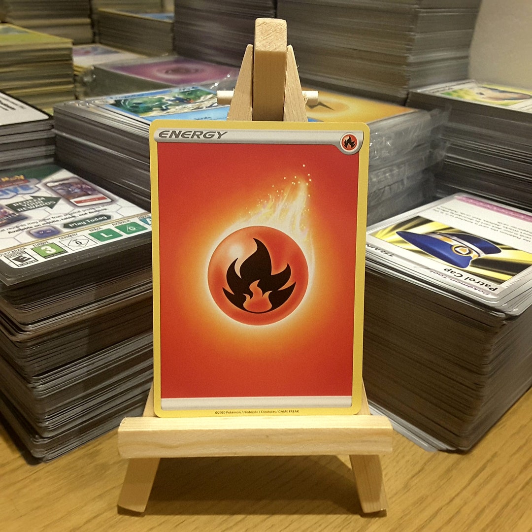 X4 Energy Cards Pokémon TCG Sword & Shield Non Holo Fire Energy - Etsy