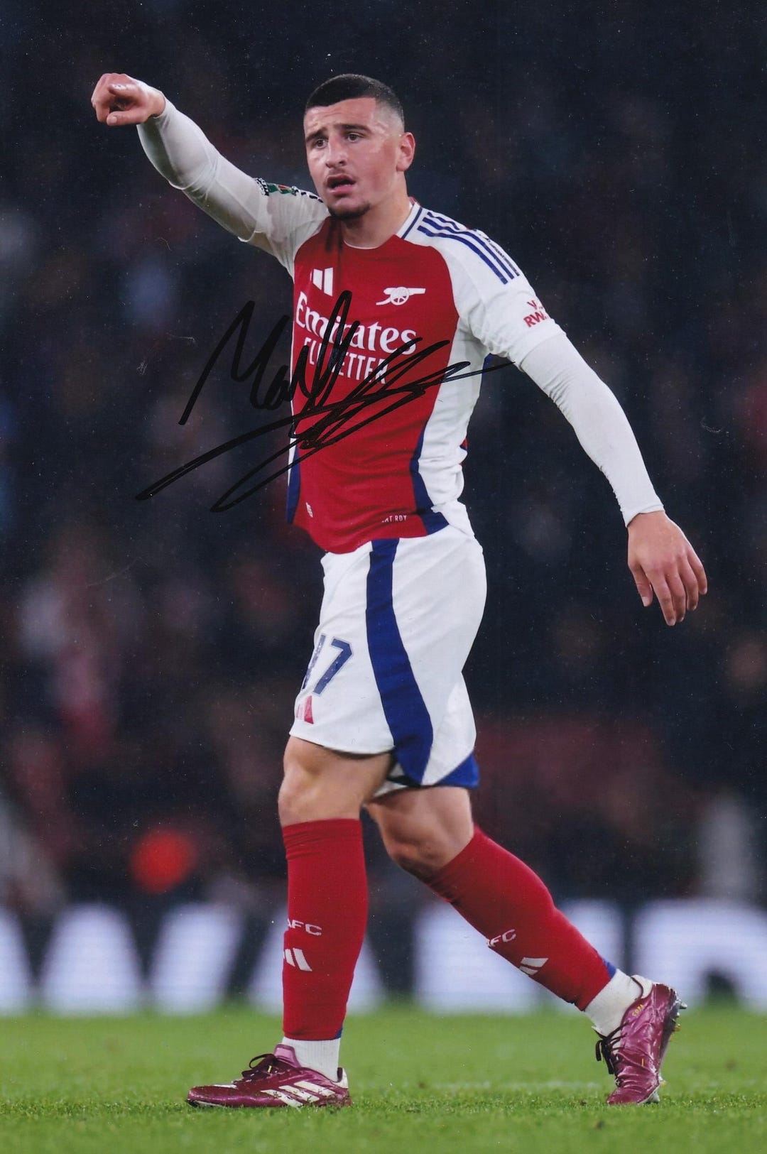 Football - Maldini Kacurri - Hand Signed 12x8 Inch Photograph - Arsenal ...