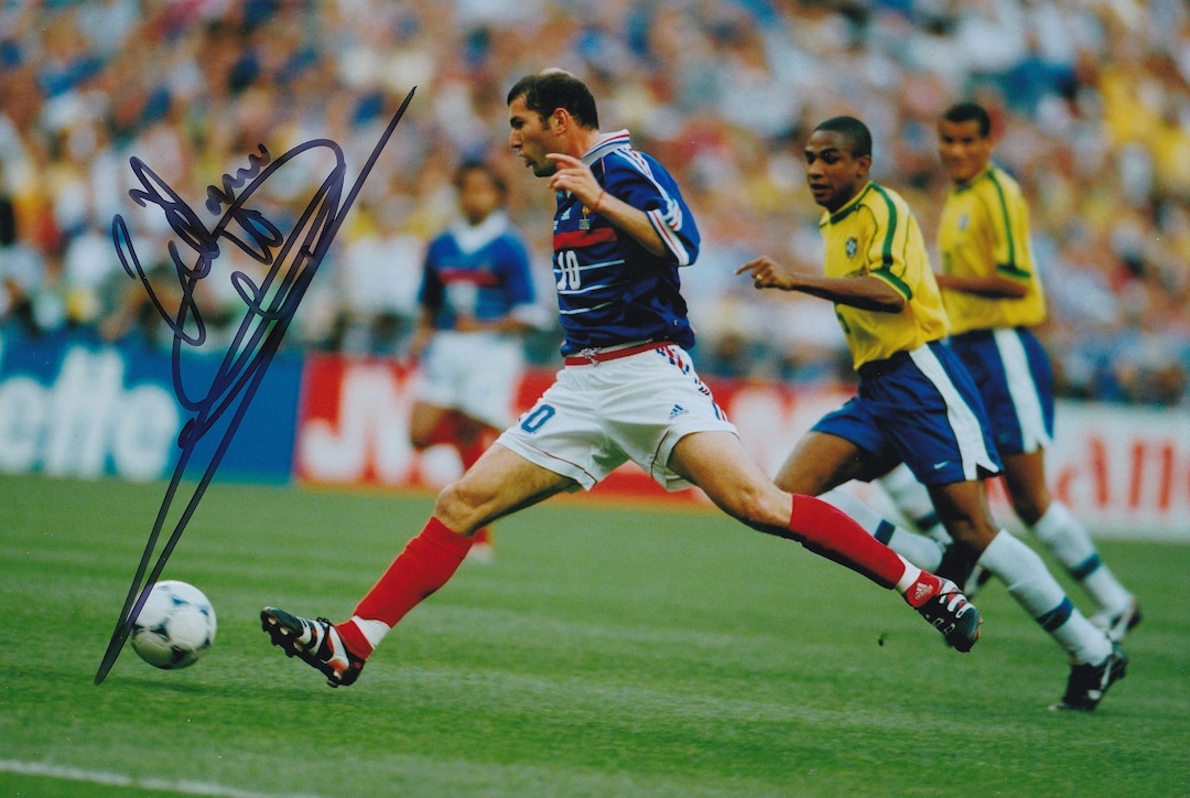 Football Zinedine Zidane Hand Signed 12x8 Inch Photograph - Etsy