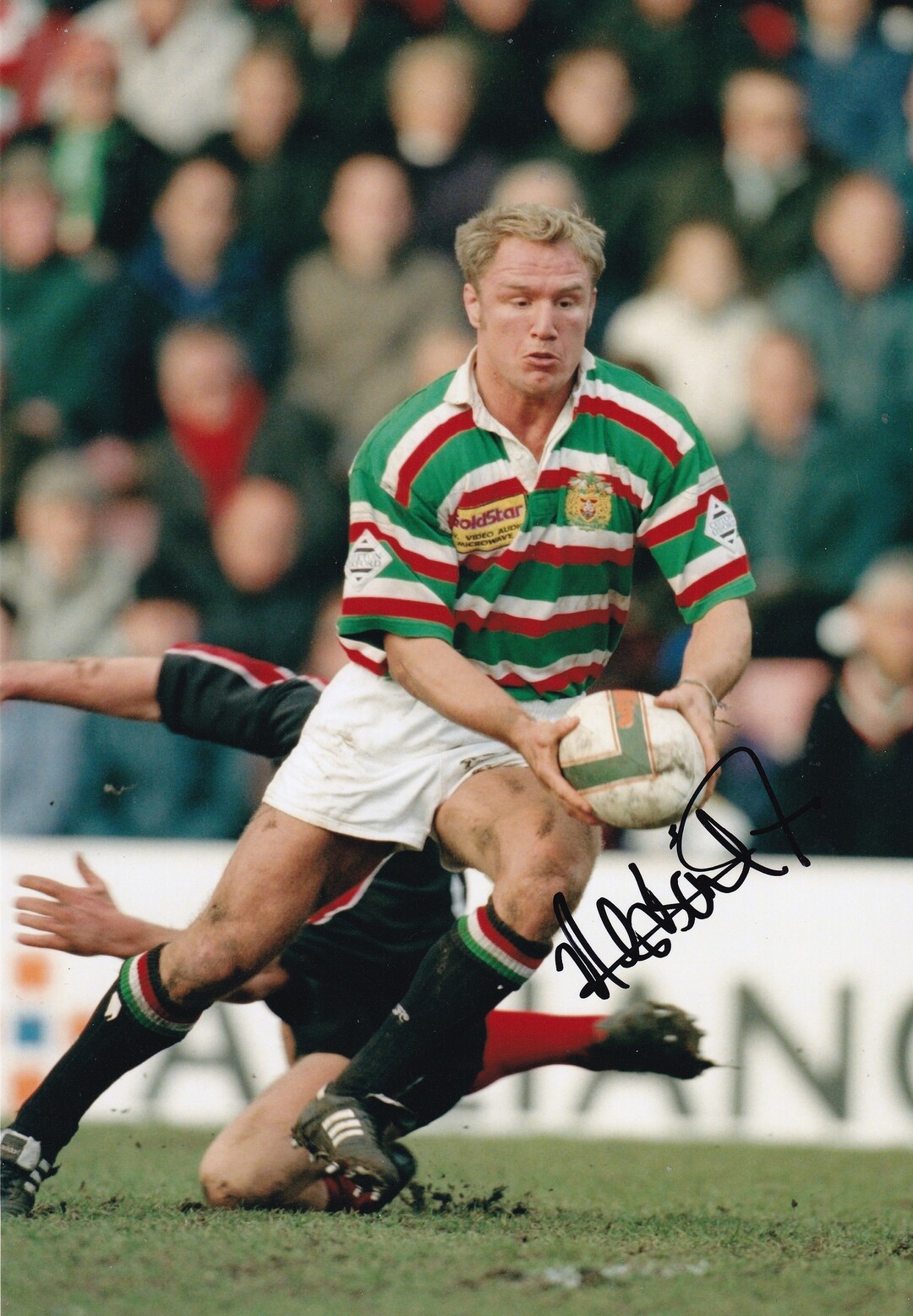 Rugby Union - Neil Back - Hand Signed A4 Photograph - Leicester Tigers ...