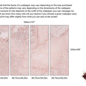 Pink Stone Wallpaper, Pink Marble Wall Mural, Marbled Wallpaper [peel ...
