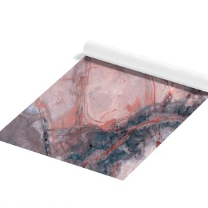 Natural Marble Stone Wallpaper, Pink Marble [self Adhesive, Peel and ...