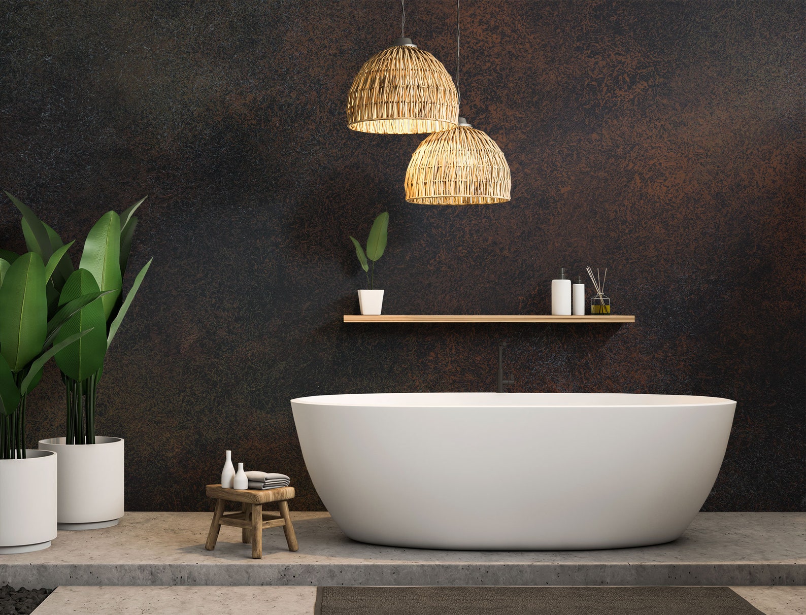 Dark Rusty Iron Wall Wallpaper, Rusty Metal Surface [self Adhesive ...