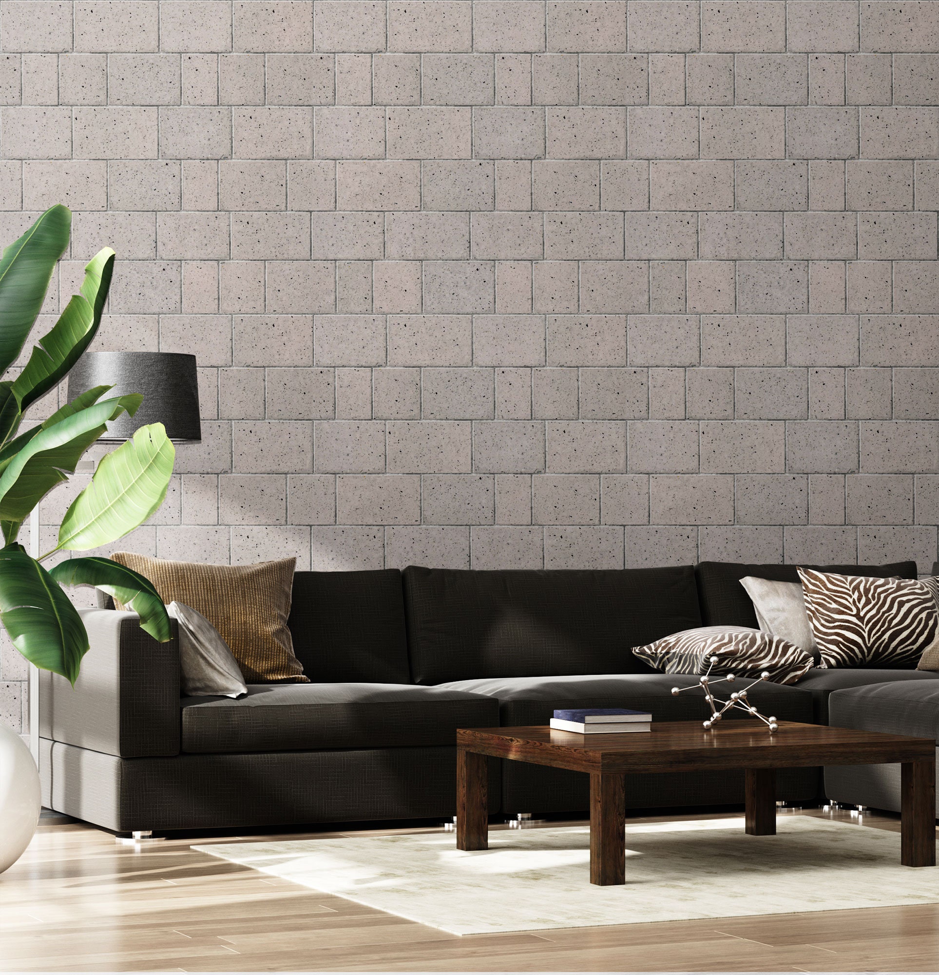 Light Tile Pattern Wallpaper Patterned Stone Wall Mural peel - Etsy