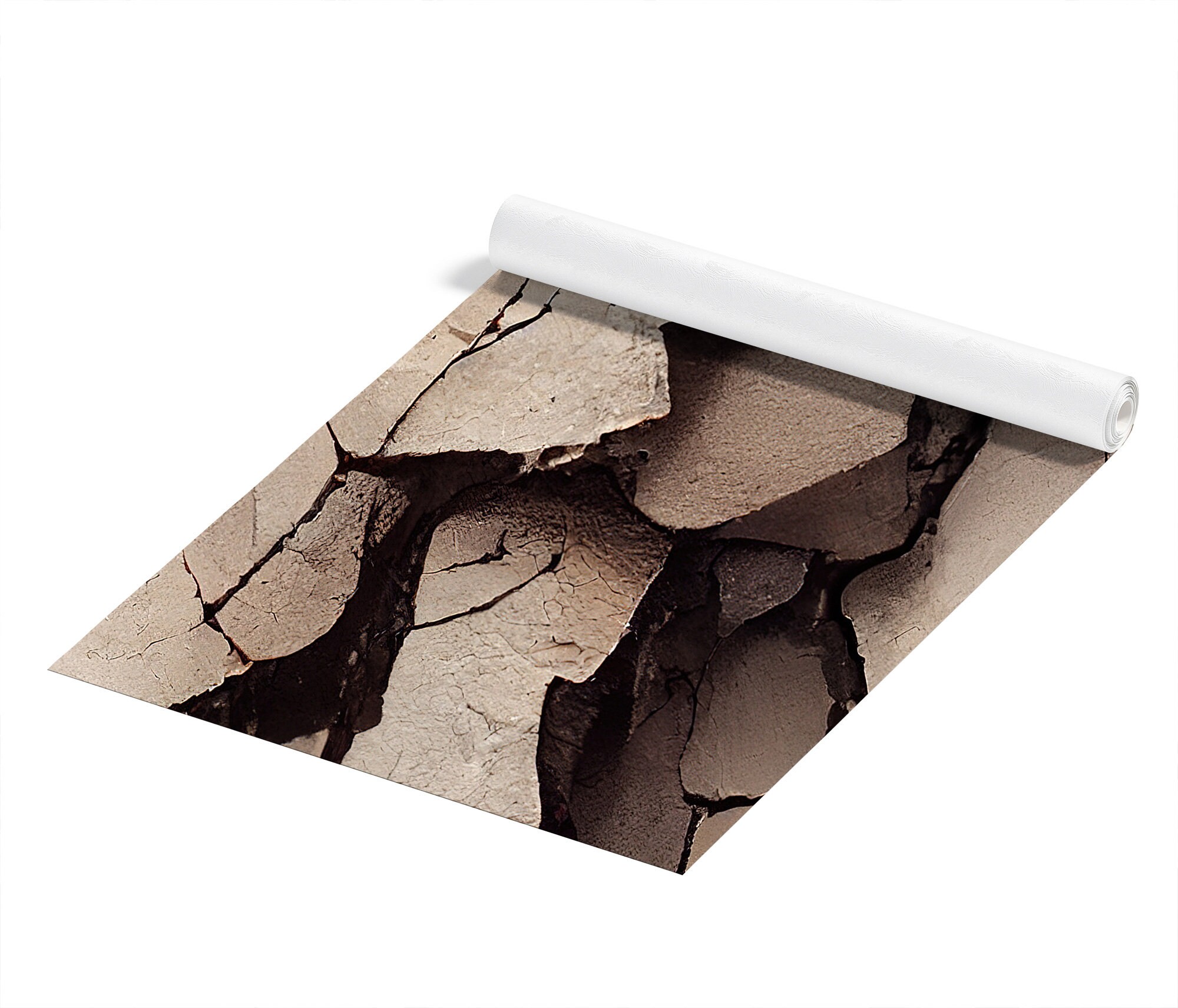 Damaged Stone Wallpaper, Ruined Rock, Abstract peel and Stick self ...