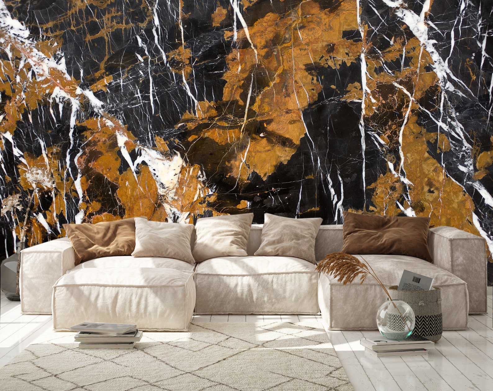 Abstract Marble Wallpaper, Marble Texture Mural self Adhesive, Peel ...