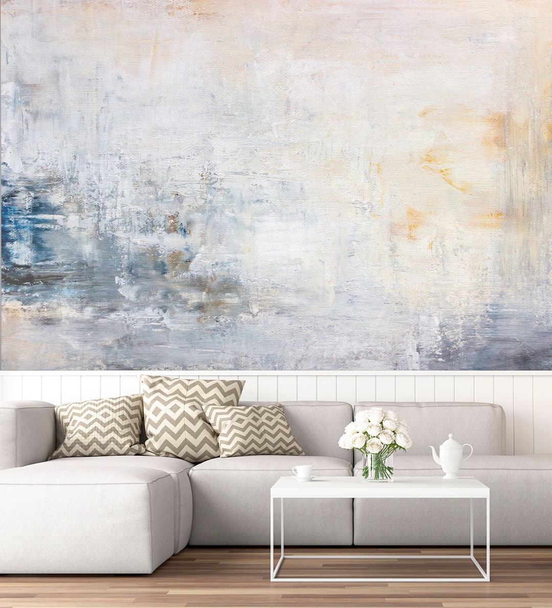 Abstract Painting Wall Mural, Watercolor Wallpaper [self Adhesive, Peel ...