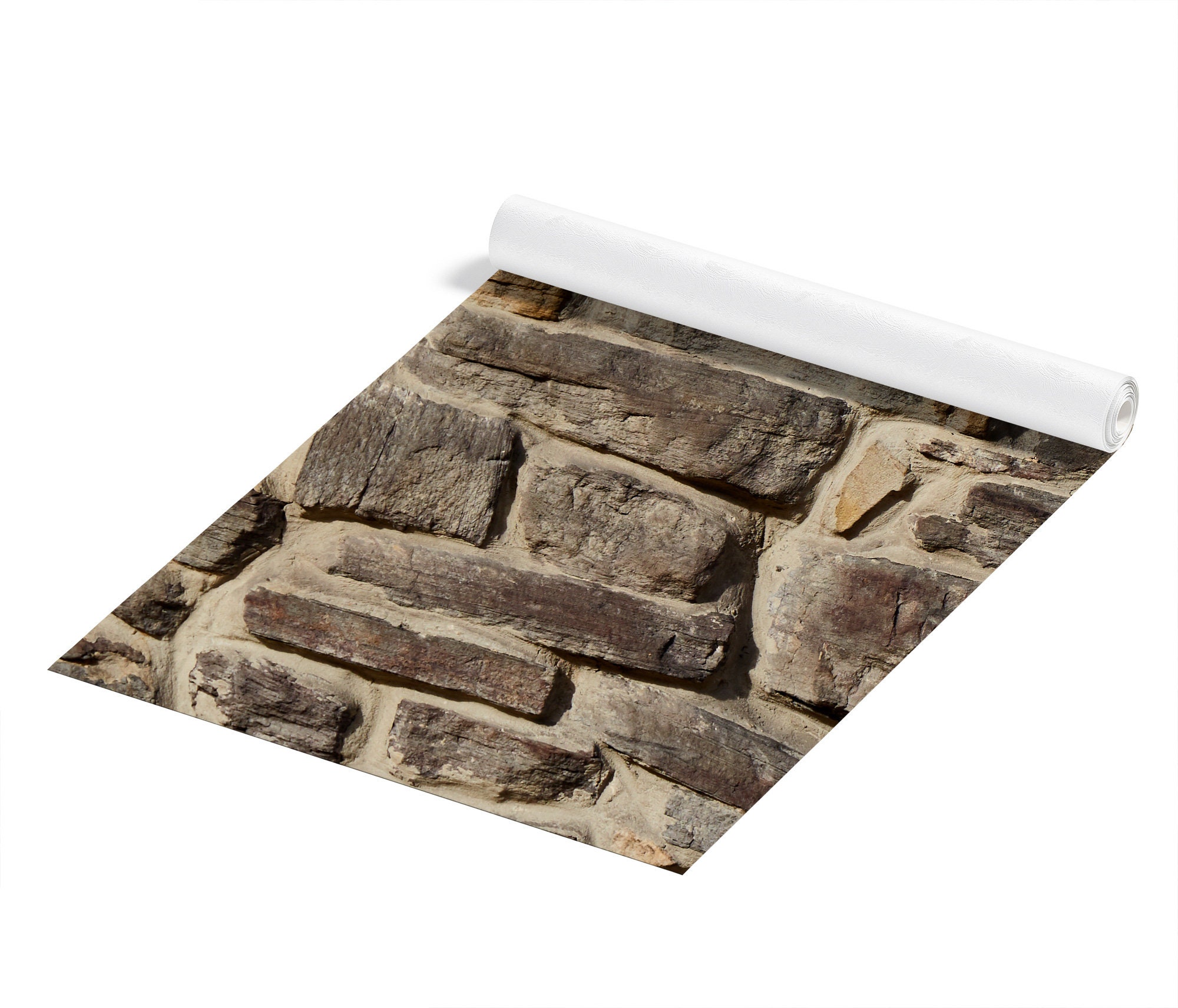 Rustic Wallpaper With Stone Wall, 3D Effect, Minimalist [self Adhesive ...