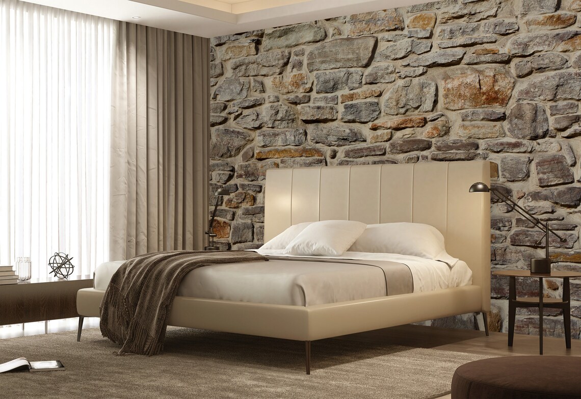 Rustic Wallpaper With Stone Wall, 3D Effect, Minimalist [self Adhesive ...