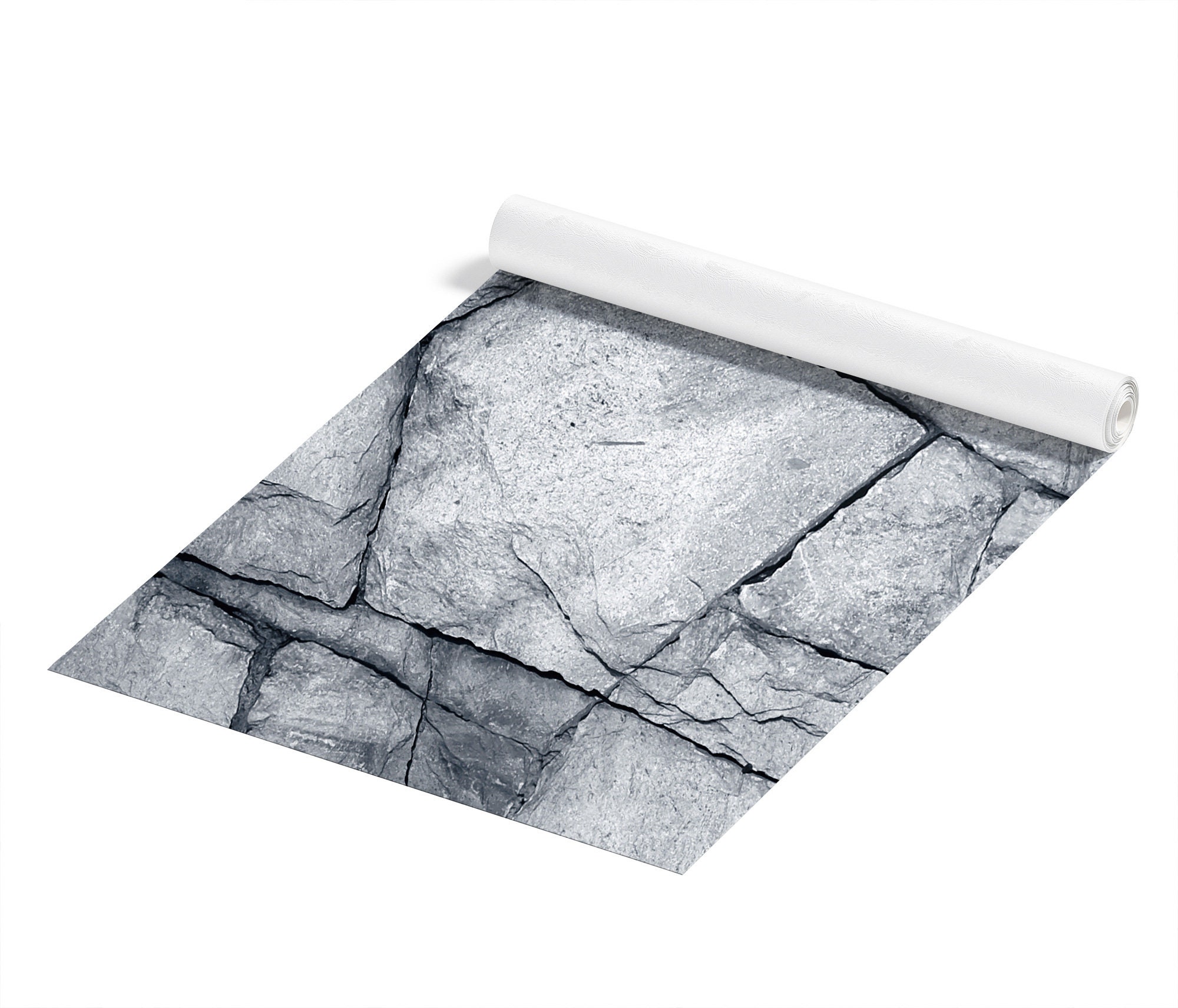 Gray Stone Wallpaper, 3D Effect, Minimalist [self Adhesive, Peel and ...