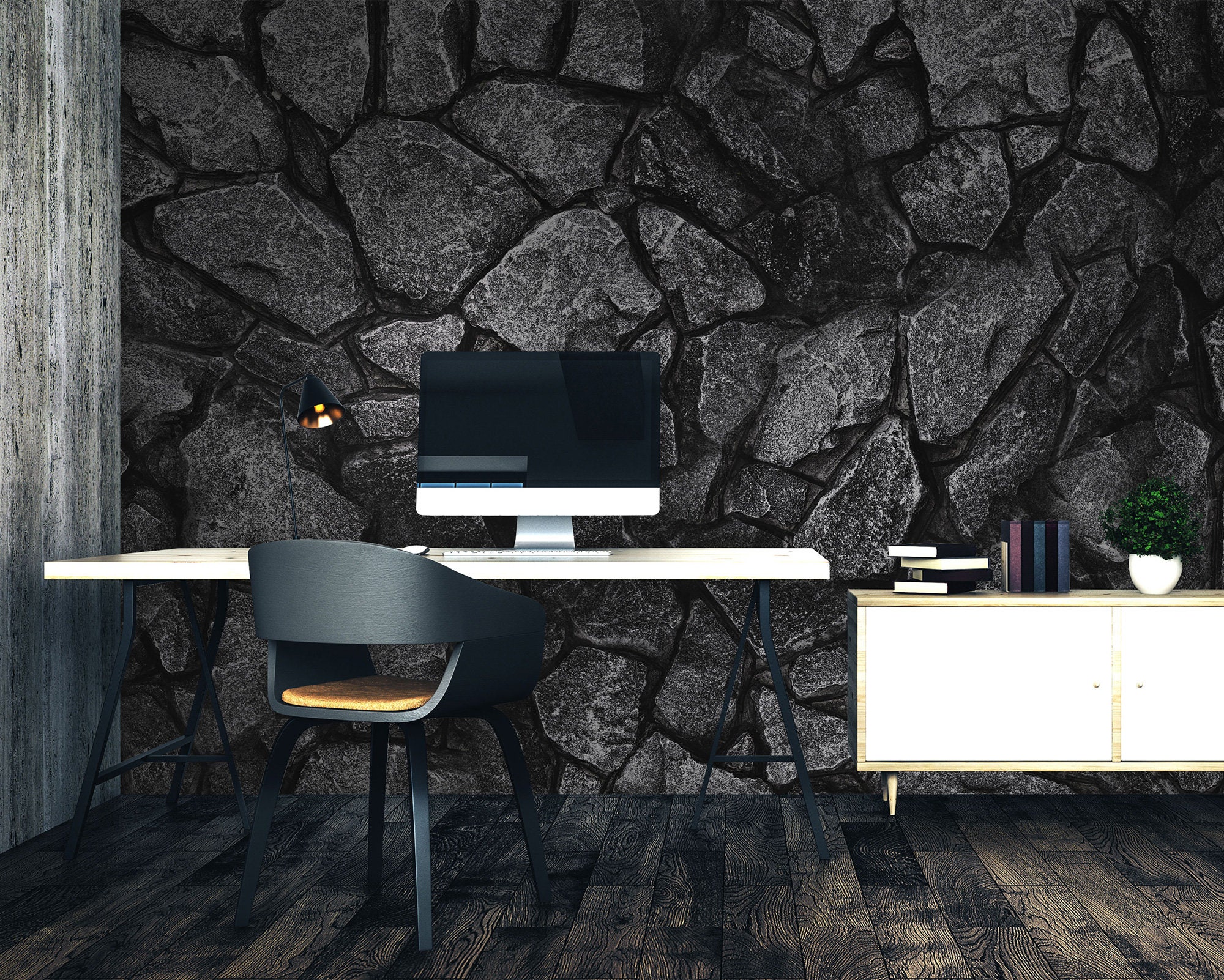 Old Rock Wallpaper, Stone [self Adhesive, Peel & Stick, Removable] - Etsy