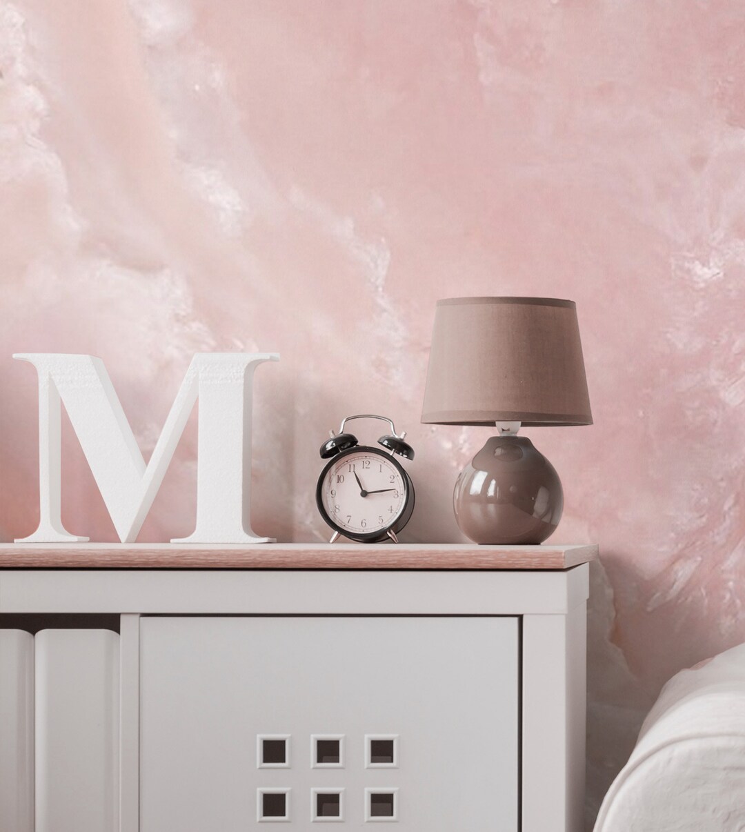 Pink Marble Wallpaper, Stone Wall Mural [peel and Stick (self Adhesive ...