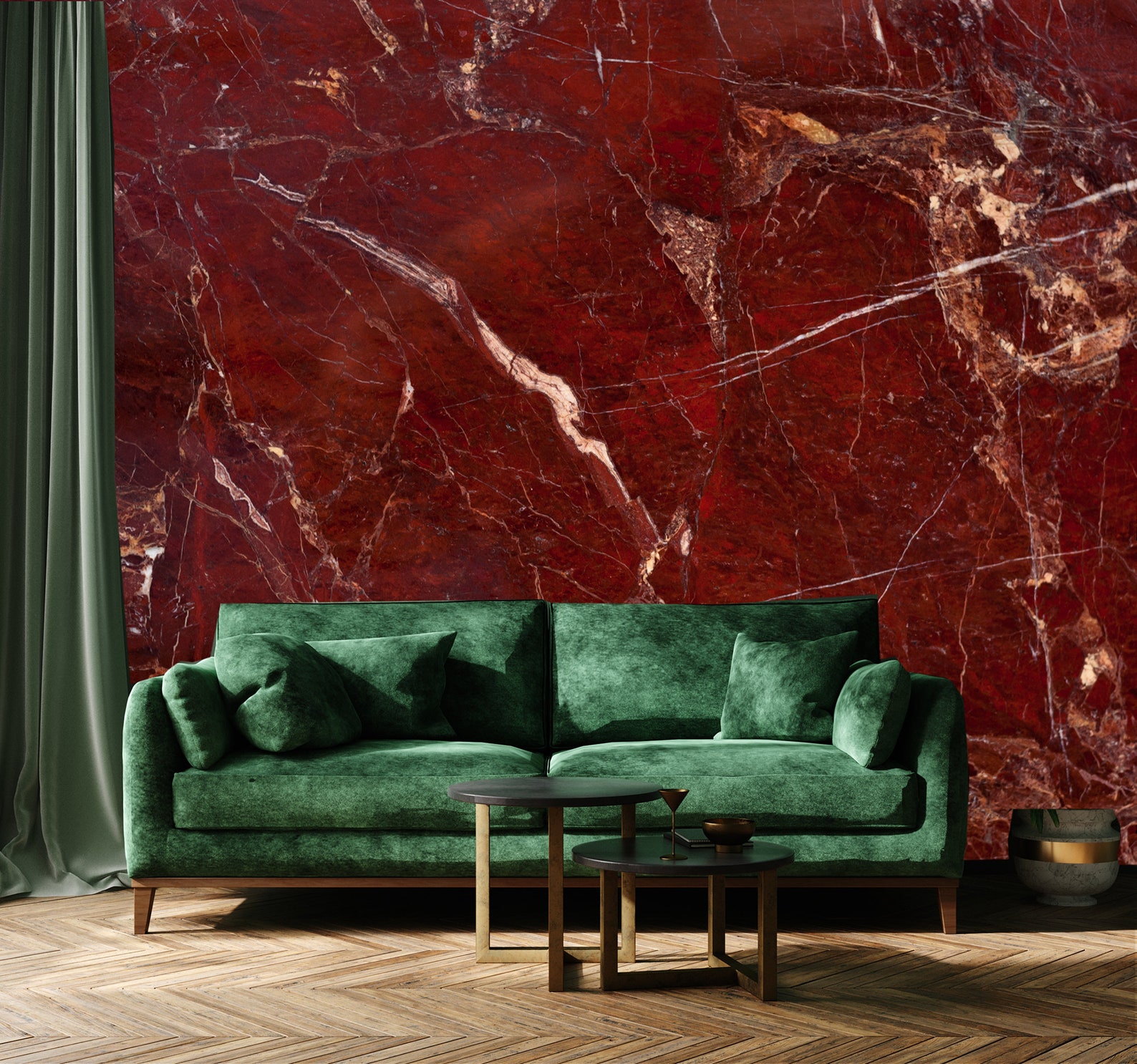 Red Marble Wallpaper Natural Marble self Adhesive Peel & - Etsy
