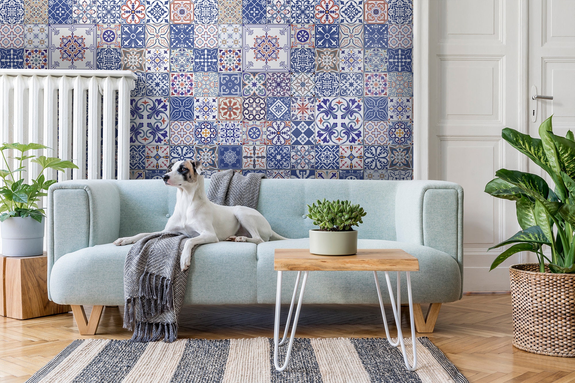 Moroccan Tile Imitation Wallpaper peel and Stick self Adhesive or ...