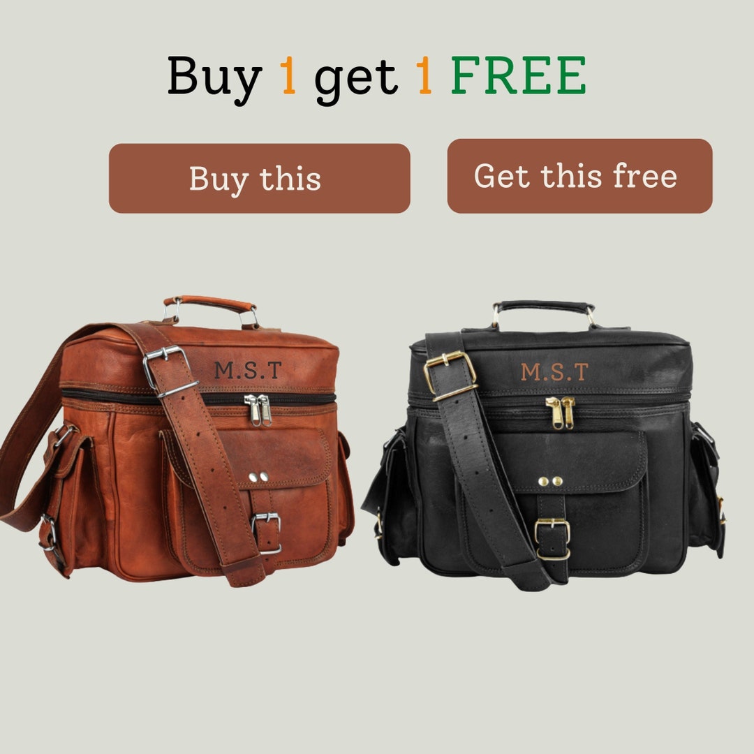 Buy 1 Get 1 Free Personalized Leather Crossbody Camera Bag Leather ...