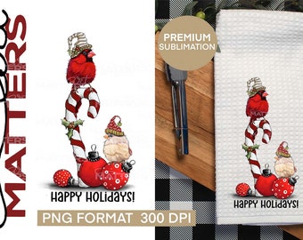 Chickadees Cardinals Candy Cane Hand Painted PNG | Etsy