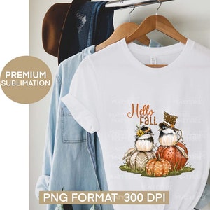 Chickadee Hello Fall - Hand Painted - PNG - Sublimation - Fall - Etsy