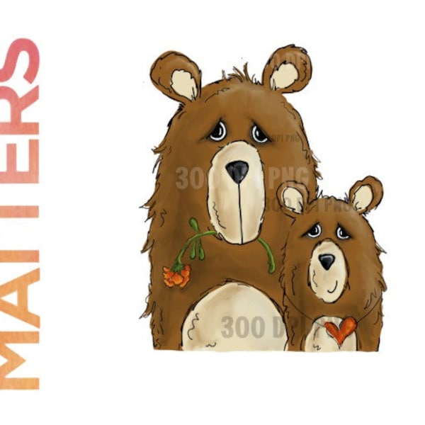 Momma Bear And Cub Clip Art Etsy