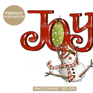Hand-painted Snowman Joy PNG: Christmas Sublimation Clipart (digital ...