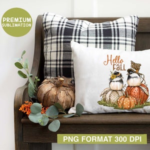 Chickadee Hello Fall - Hand Painted - PNG - Sublimation - Fall - Etsy