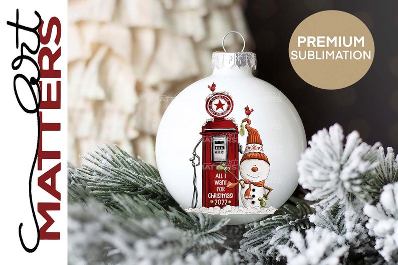 Vintage Gas Pump Snowman Hand Painted PNG Sublimation - Etsy