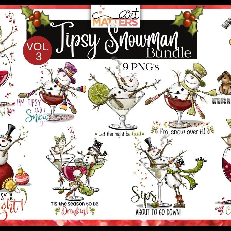 Funny Snowman Clipart - Etsy
