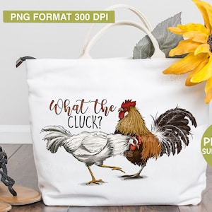 What the Cluck? - Hand Painted - PNG - Sublimation, Baby Animals, Cute ...