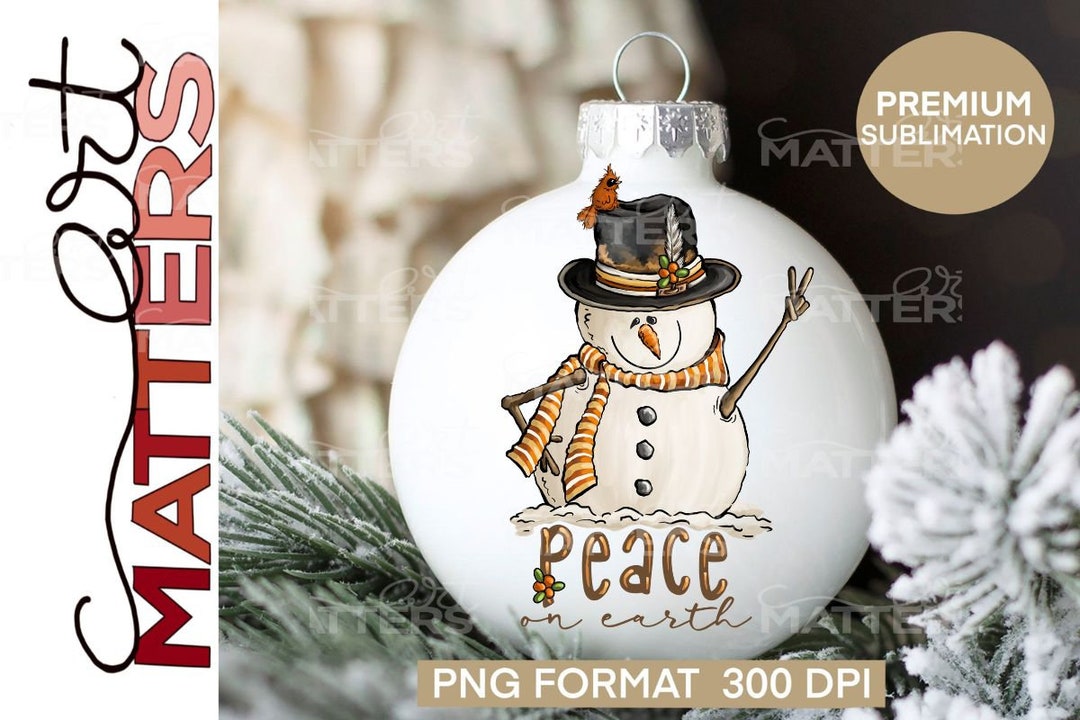 Snowmen Peace! - Hand Painted - PNG - Sublimation - Christmas ...