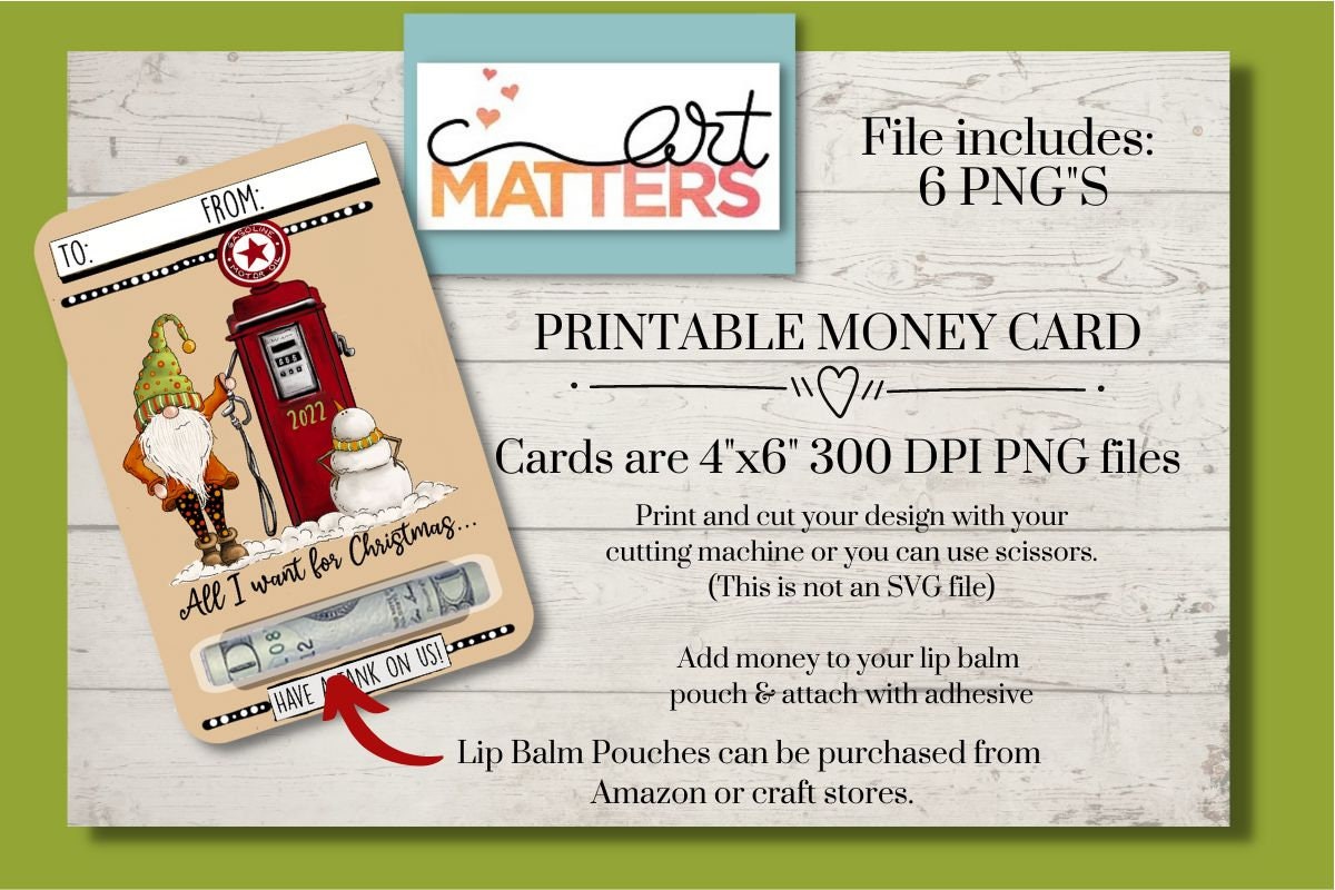 Gas Printable Money Holders - Hand Painted - PNG - Sublimation ...