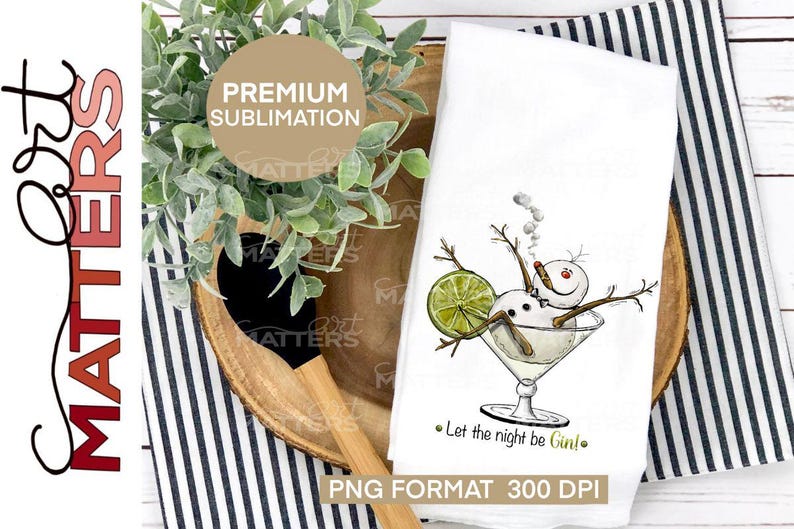 Tipsy Snowman Sublimation PNG Bundle: Hand-painted Christmas Clipart ...
