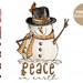 Snowmen Peace Hand Painted PNG Sublimation Christmas, Christmas ...