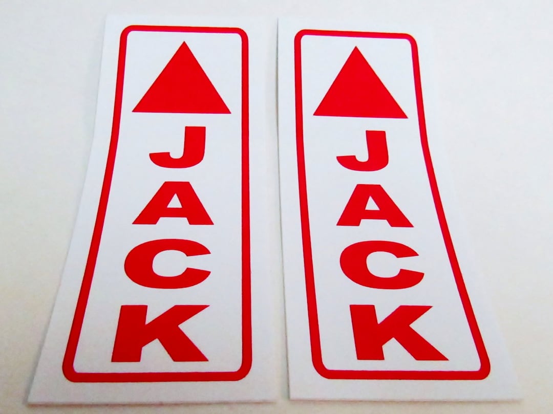 Racing Jack up Decal Approved Red on White Background Grand-am IMSA ...