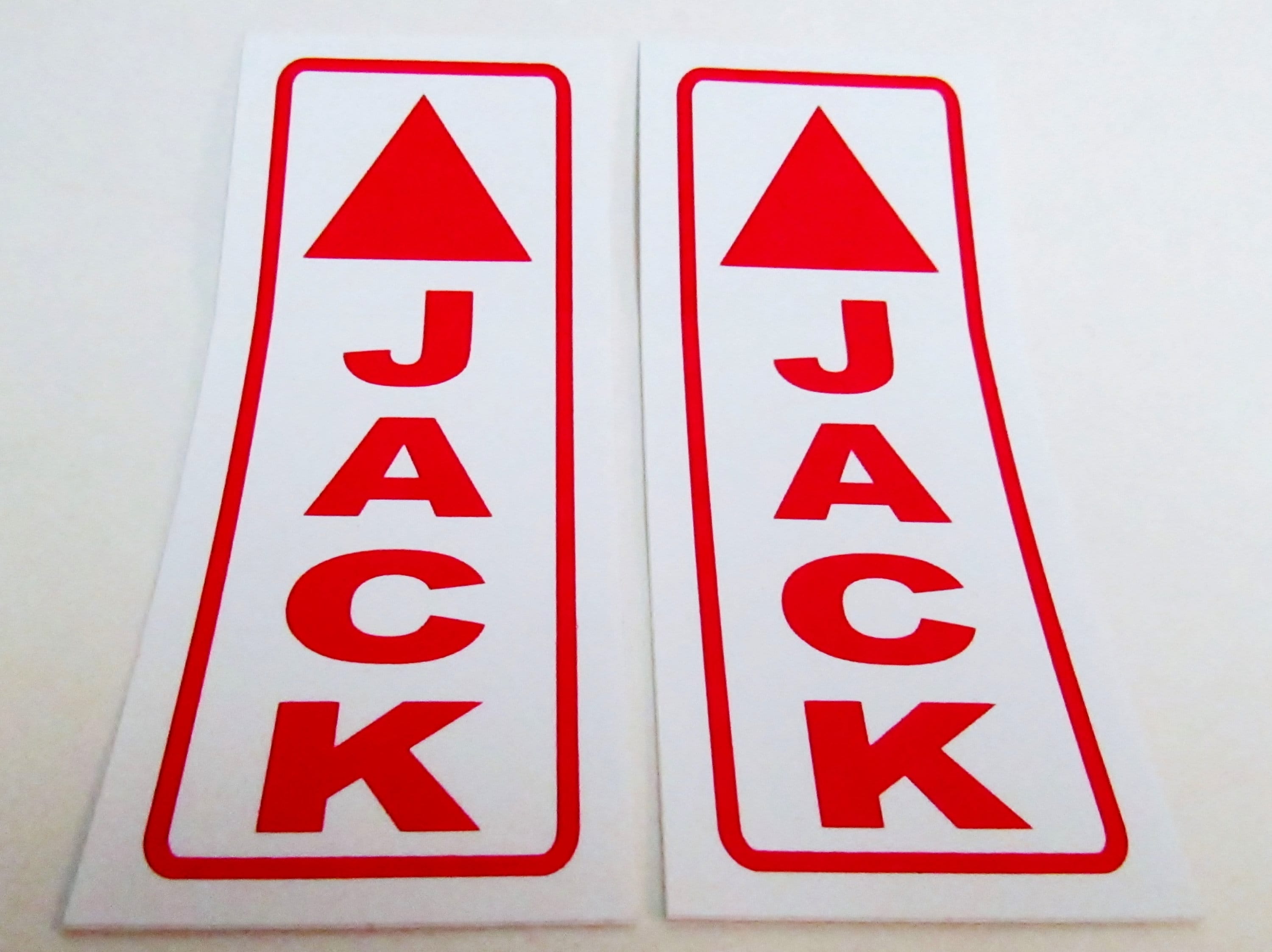 Racing Jack up Decal Approved Red on White Background Grand-am IMSA ...