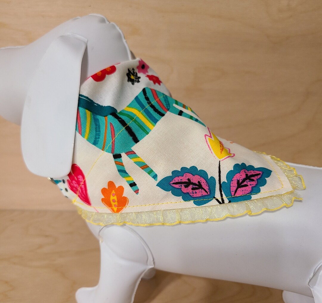 Lace Trimmed Circus Fun Collar Bandana - Etsy