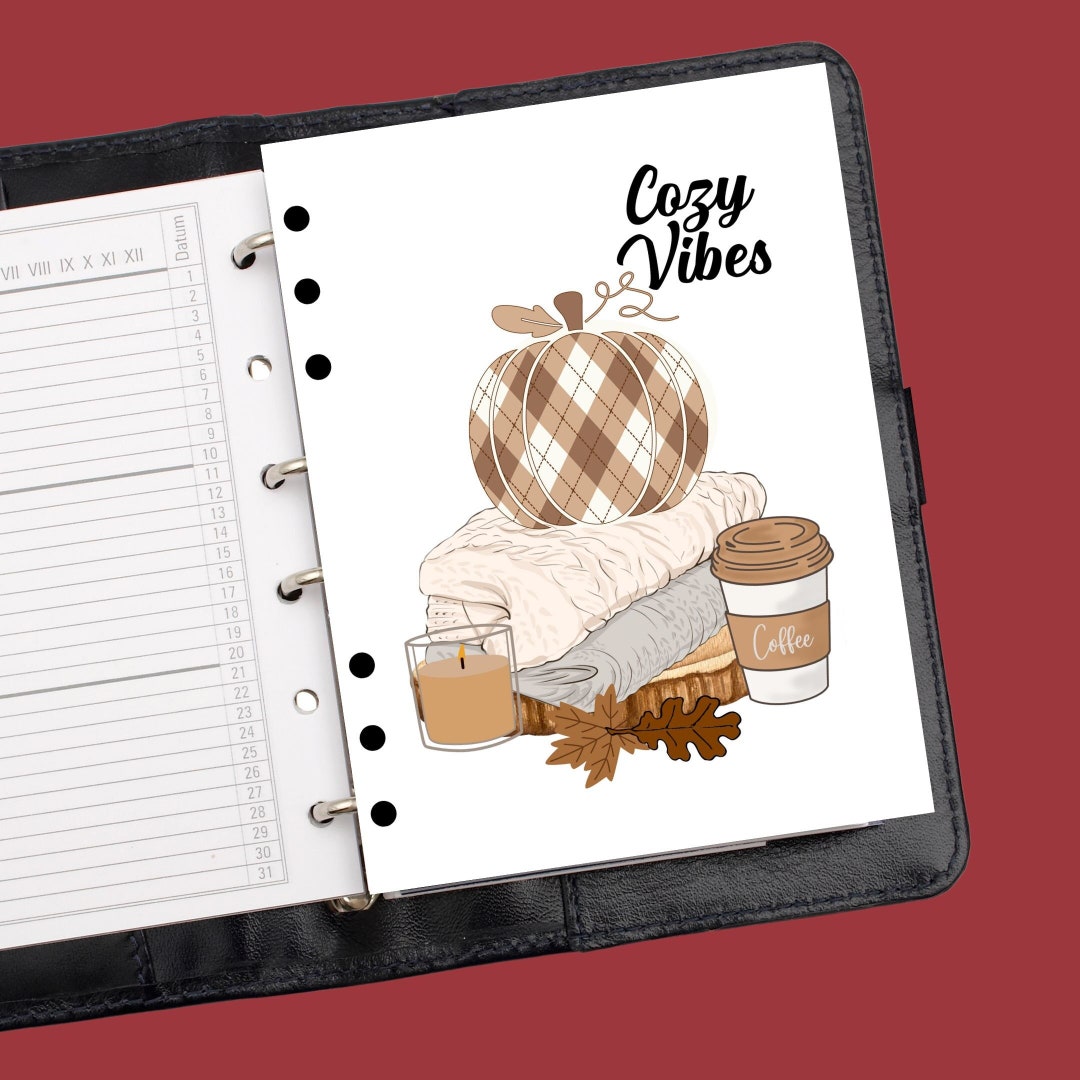 Cozy Vibes Planner Dashboard, Fall Dashboard, Fall Planner, Autumn ...