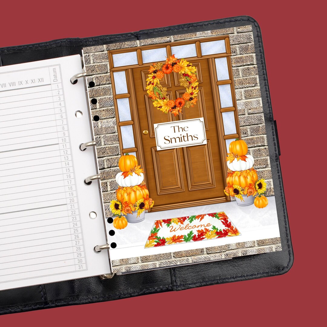 Personalized Fall Door Planner Dashboard, Fall Porch Decor ...