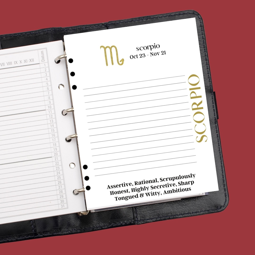 Zodiac Sign Planner Note Pages, Astrological Sign Note Pages, Grimoire ...