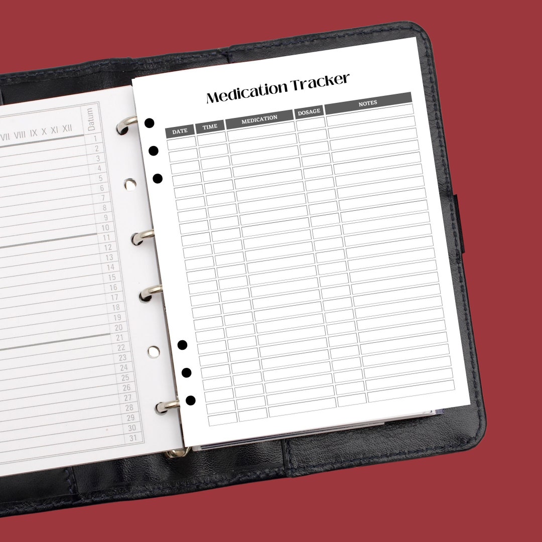 Medication Tracker, Daily Medicine Log, Medical Notes, Functional ...