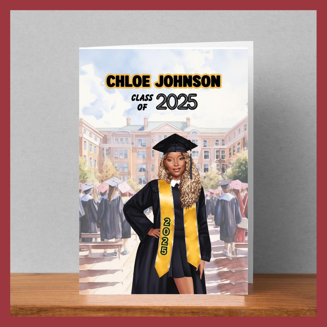 Graduation Card, Personalized Graduation Card, Greeting Card ...
