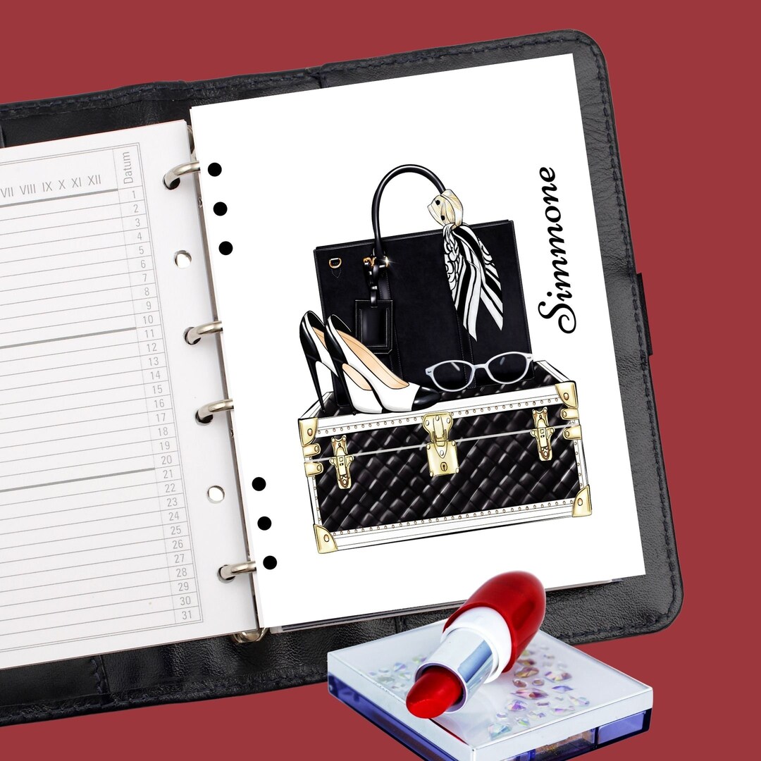Chic Black and White Planner Cover, Classic Happy Planner, Big Happy ...