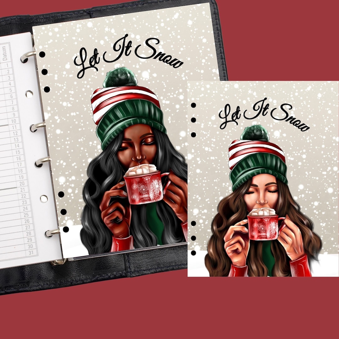 Let It Snow Winter Planner Cover Set/dashboard, Winter Girl Planner ...