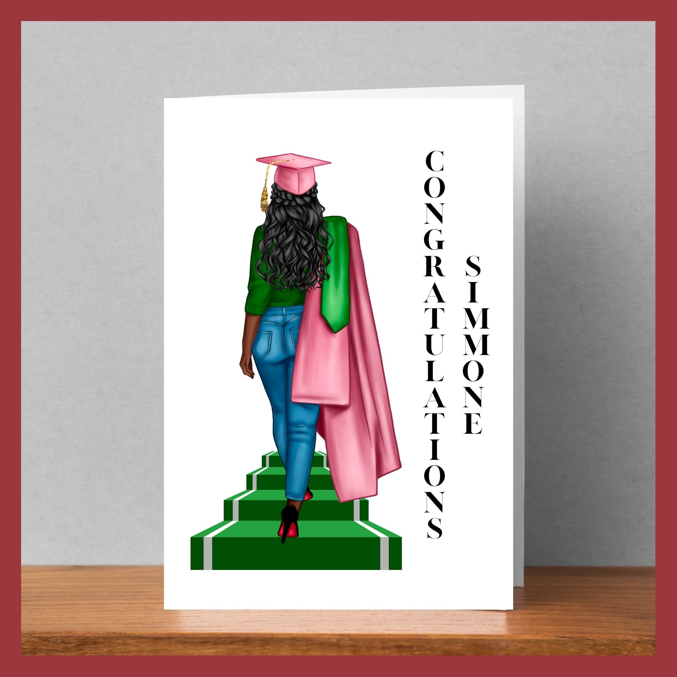 Personalized African American Graduation Card Custom - Etsy