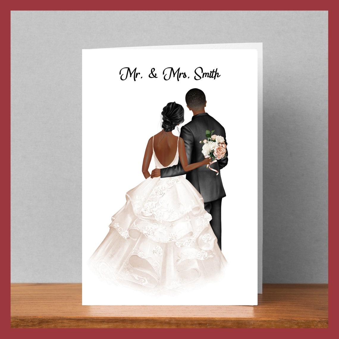 Personalized Wedding Couple Card Traditional Wedding Card - Etsy