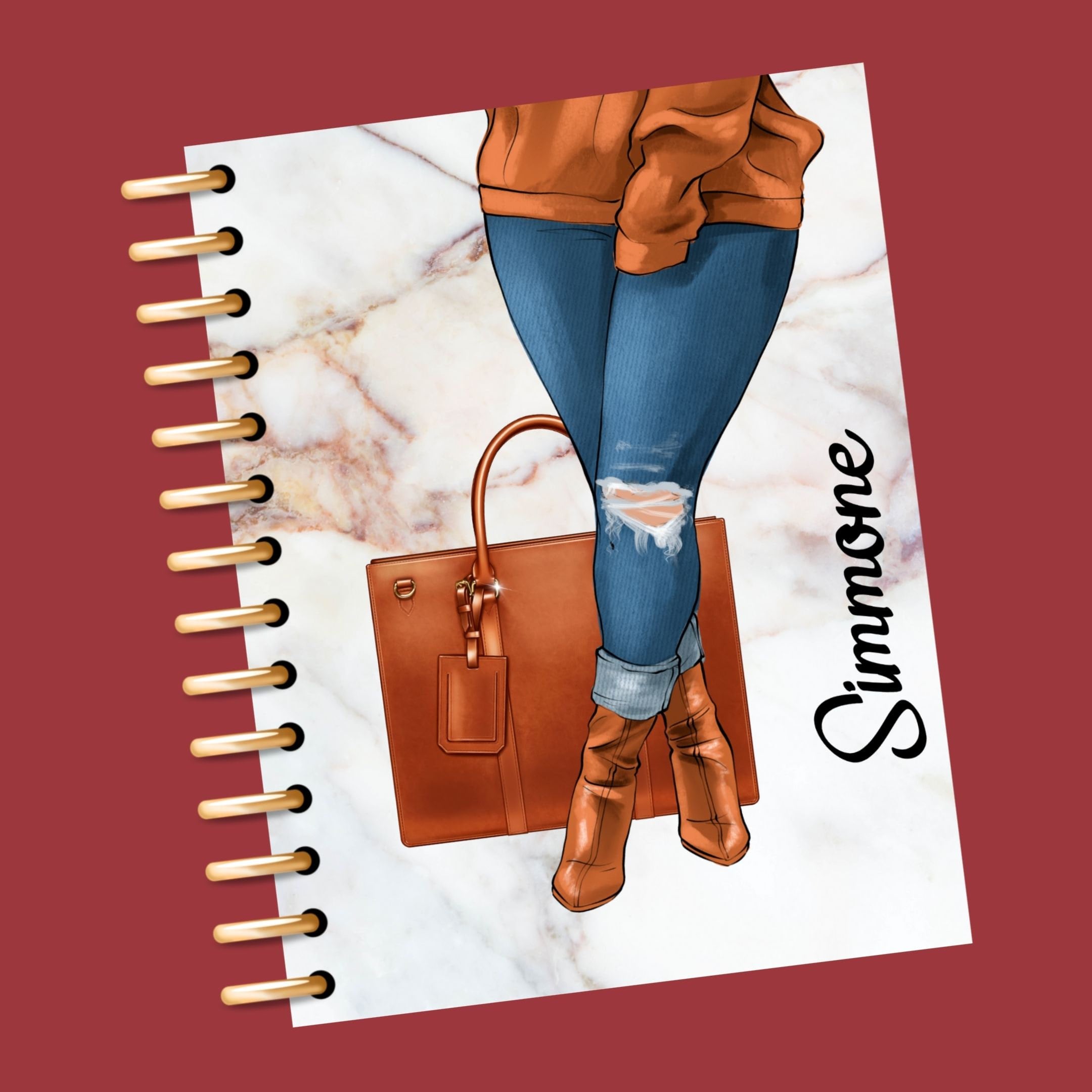 Casual Curvy Girl Style Planner Cover, Classic Happy Planner, Big Happy ...